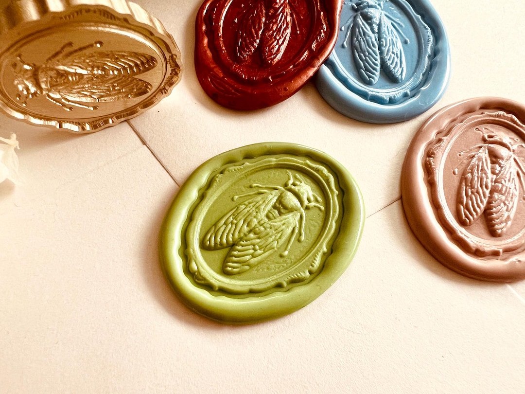 Cicada Insect Wax Seal Stamp – Brass Stamp Size 27x34 Mm - Etsy