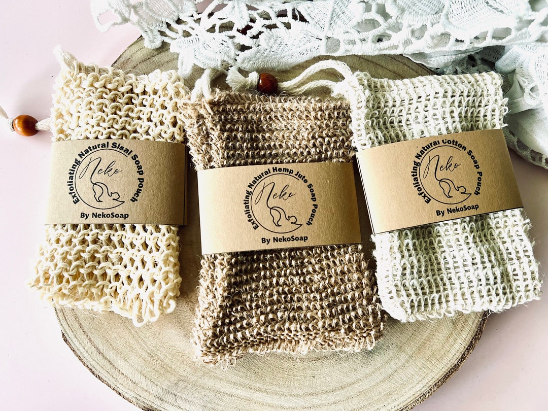 Eco Soap Pouch Saver Bag. Zero Waste Exfoliating Soap Pouch. Eco ...