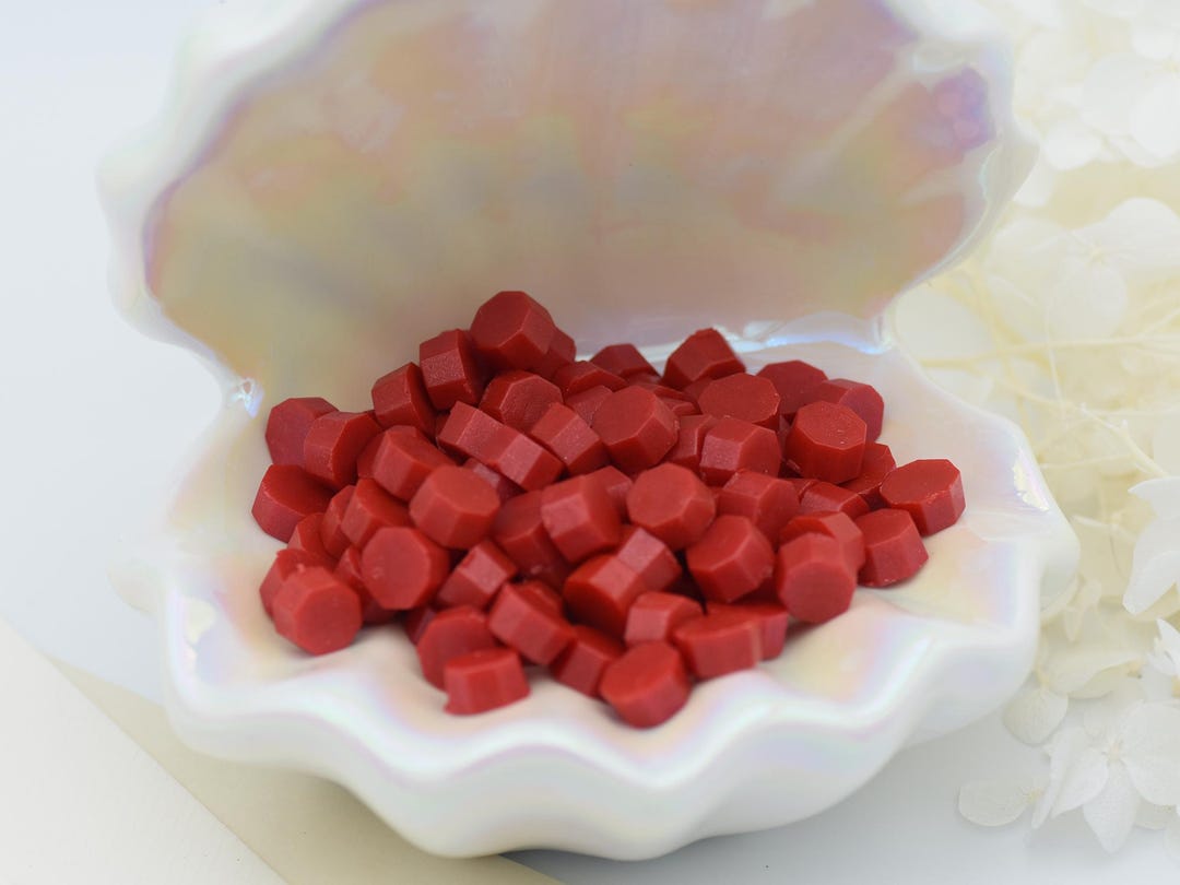 D10 Crimson Whisper Wax Seal Bead, Red Wax Seal, Wedding Invitation ...