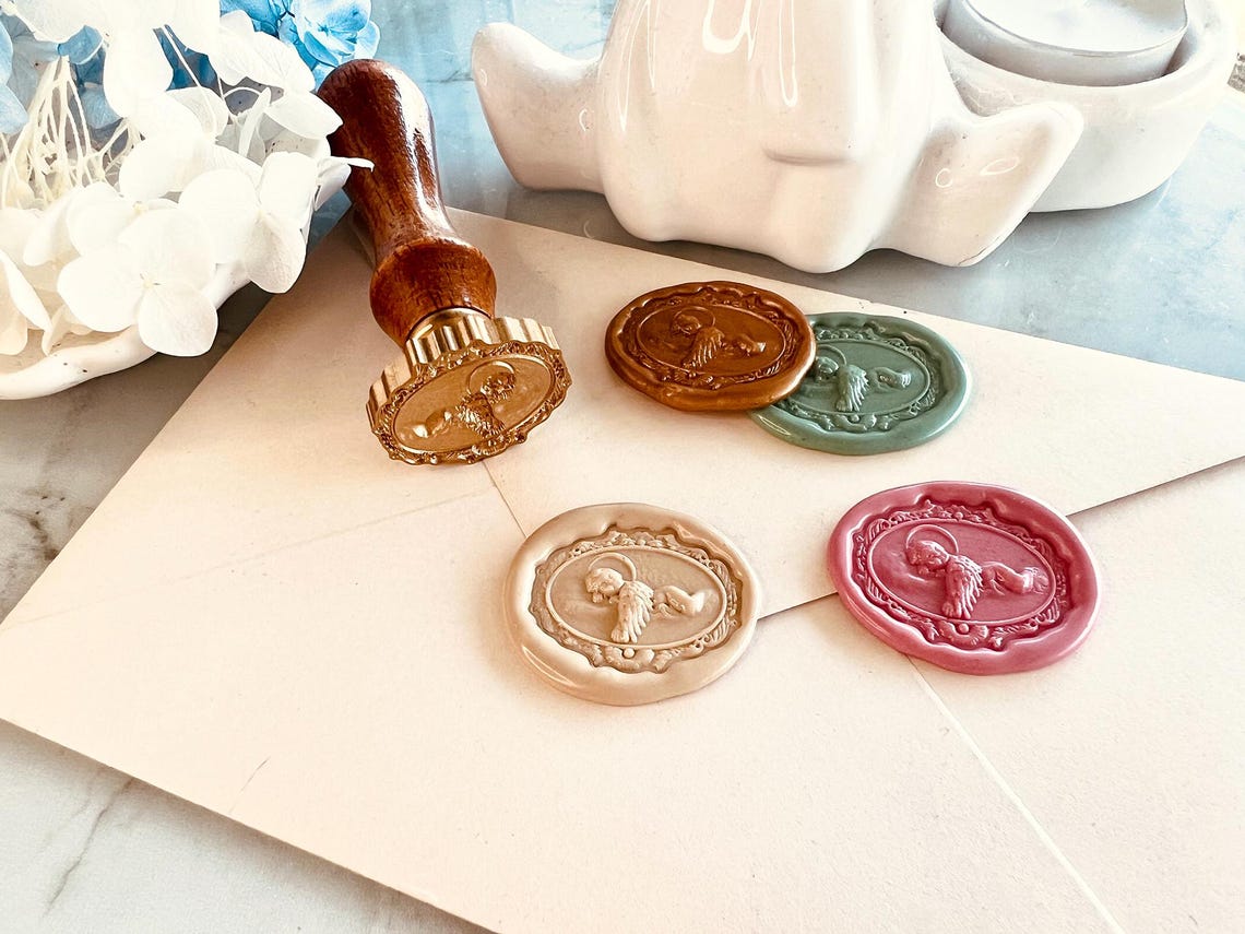 Angel Baroque Cherub Wax Seal Brass Stamp Size 24x29mm - Etsy