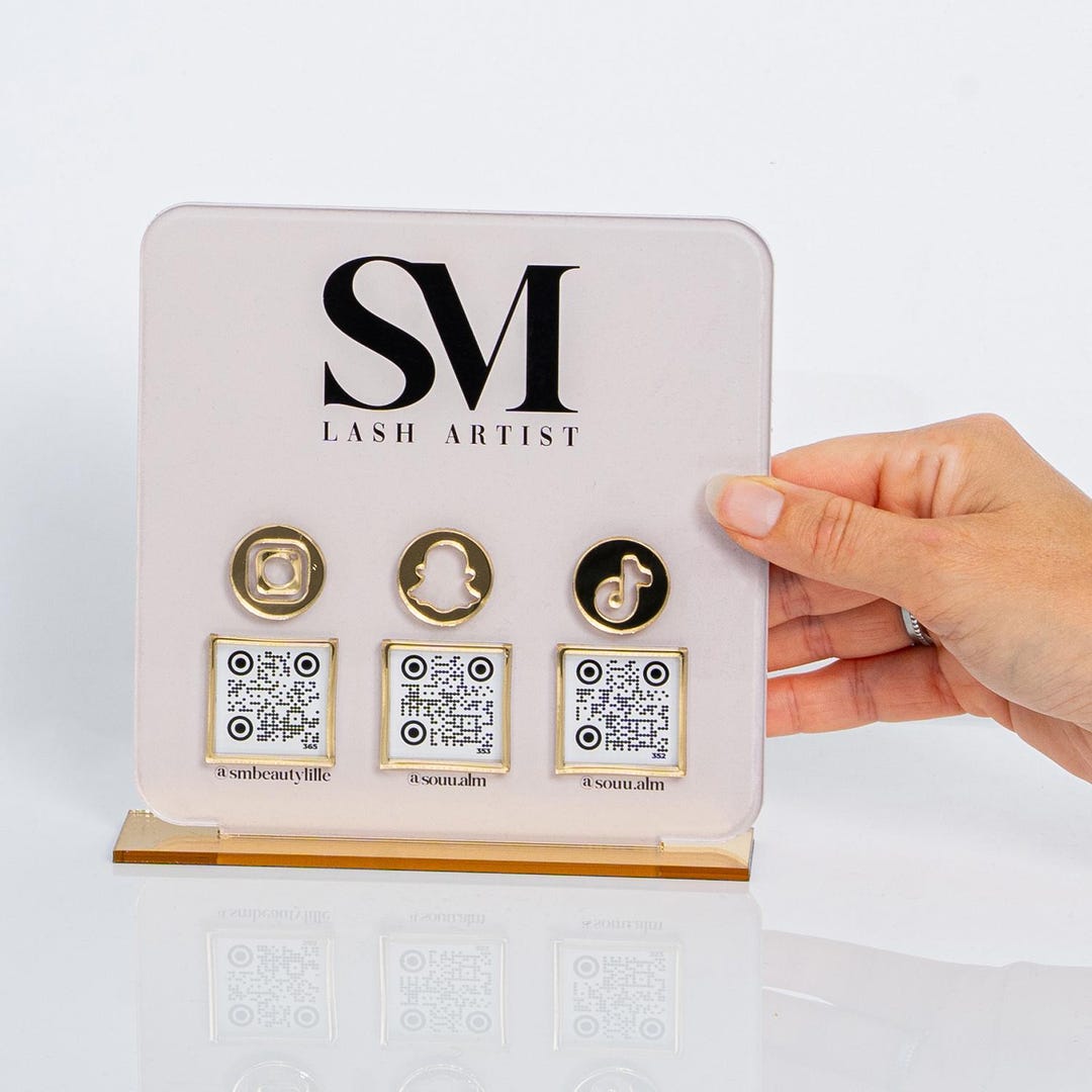 Multi QR Code Plaque and Logo for Your Beauty Salon or Business With ...