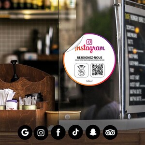 Instagram QR Code Sticker Social Network Sticker for Small Business ...