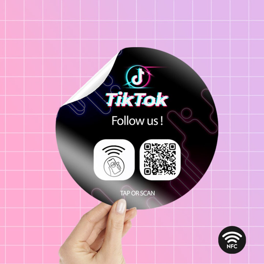 Tiktok QR Code and NFC Sticker Social Network for Small Business ...
