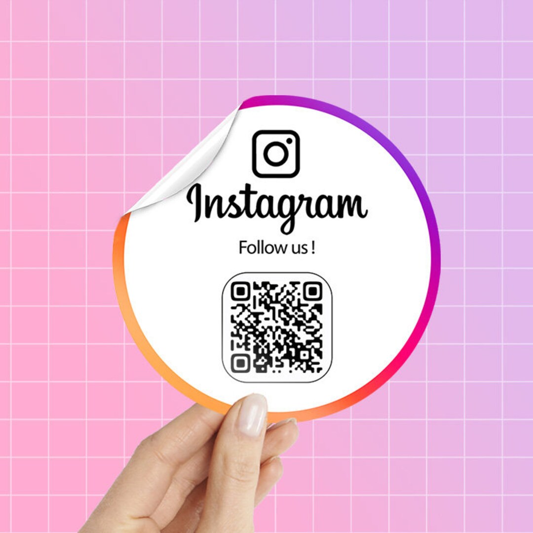 Instagram QR Code Sticker Social Media for Small Business Entrepreneur ...