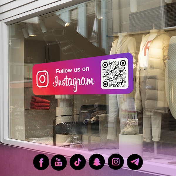 Instagram Qr Code Sticker - Etsy Instagram Qr Code Sticker - Etsy