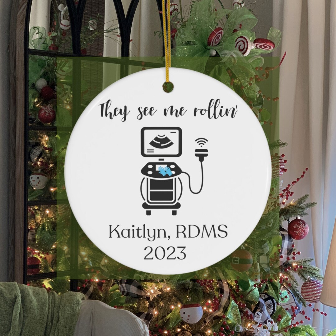 Personalized Ultrasound Tech Ornament Custom Name and Credentials ...