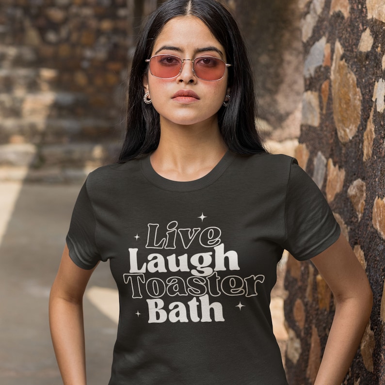 Live Laugh Toaster Bath Dark Humor Graphic Tee - Etsy