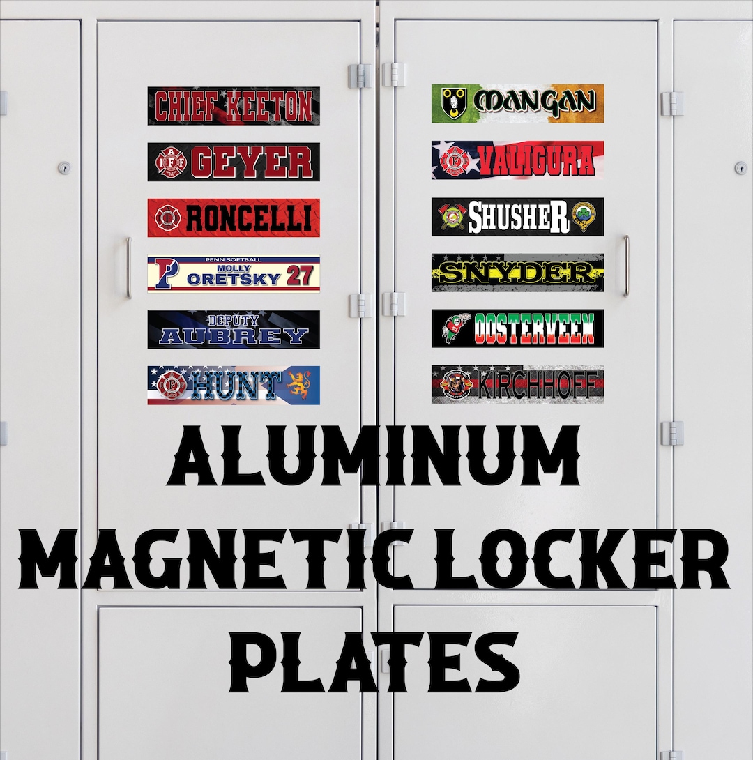 Custom Aluminum Magnetic Locker Name Plate, Add a Logo for Free. Over ...