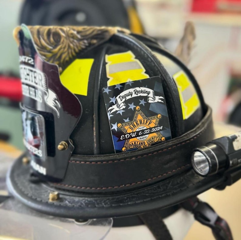 Custom Aluminum Firefighter Helmet Card: Heavy Duty, Magnet Option - Etsy