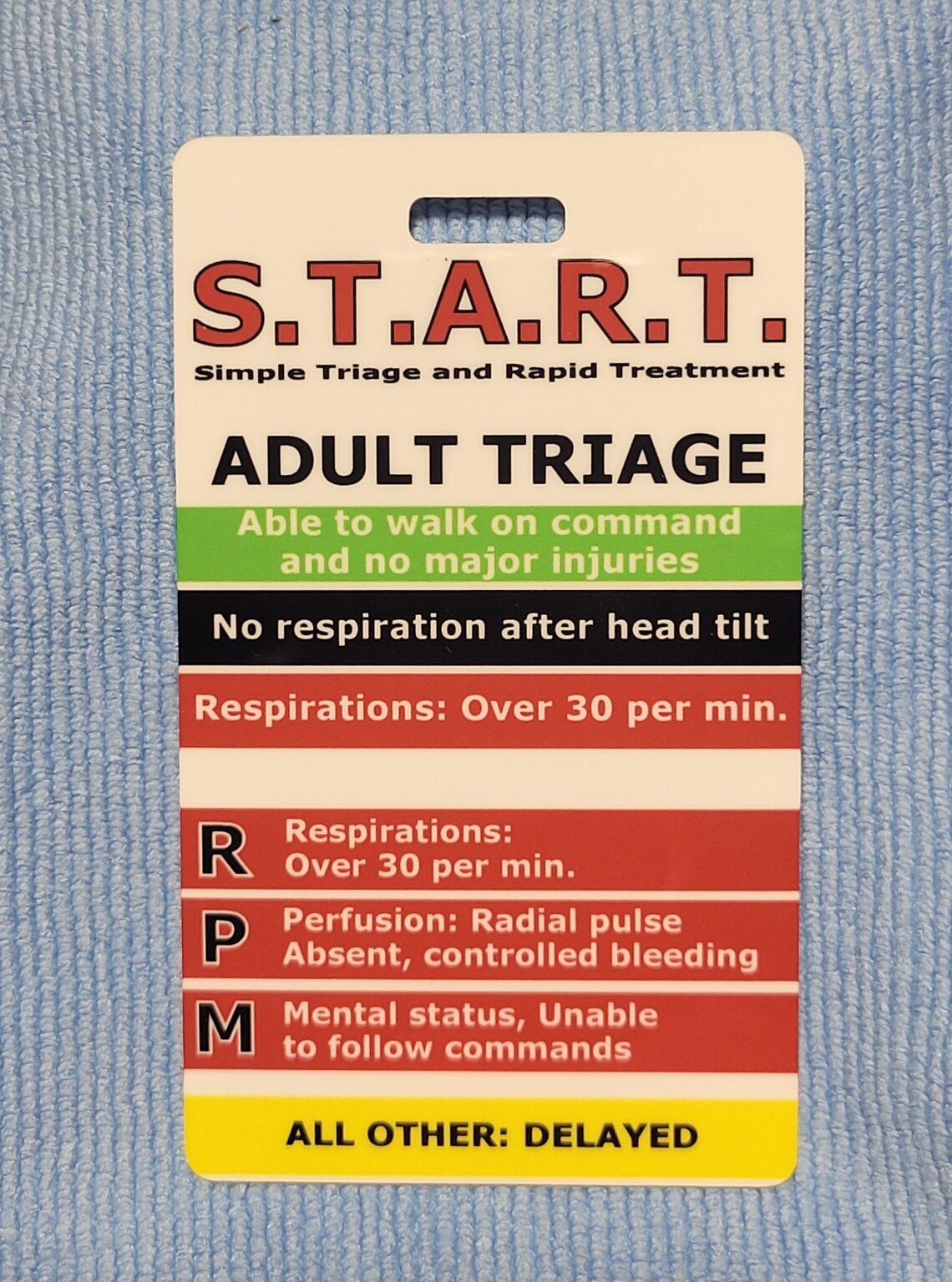 START Triage / Pediatric Triage Tags, Perfect for Your Trauma Bag - Etsy