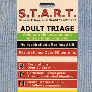 START Triage / Pediatric Triage Tags, Perfect for Your Trauma Bag - Etsy