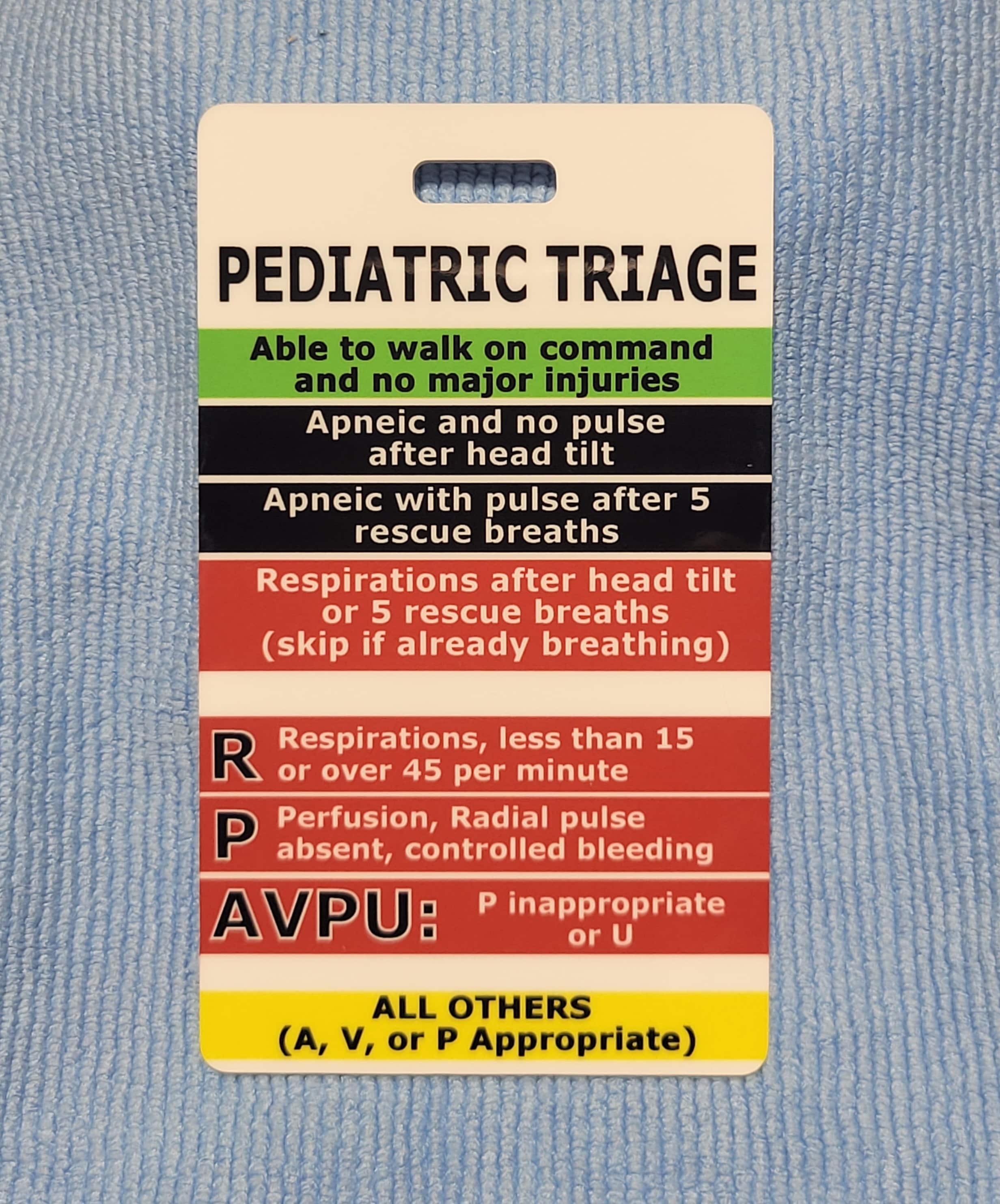 START Triage / Pediatric Triage Tags, Perfect for Your Trauma Bag - Etsy