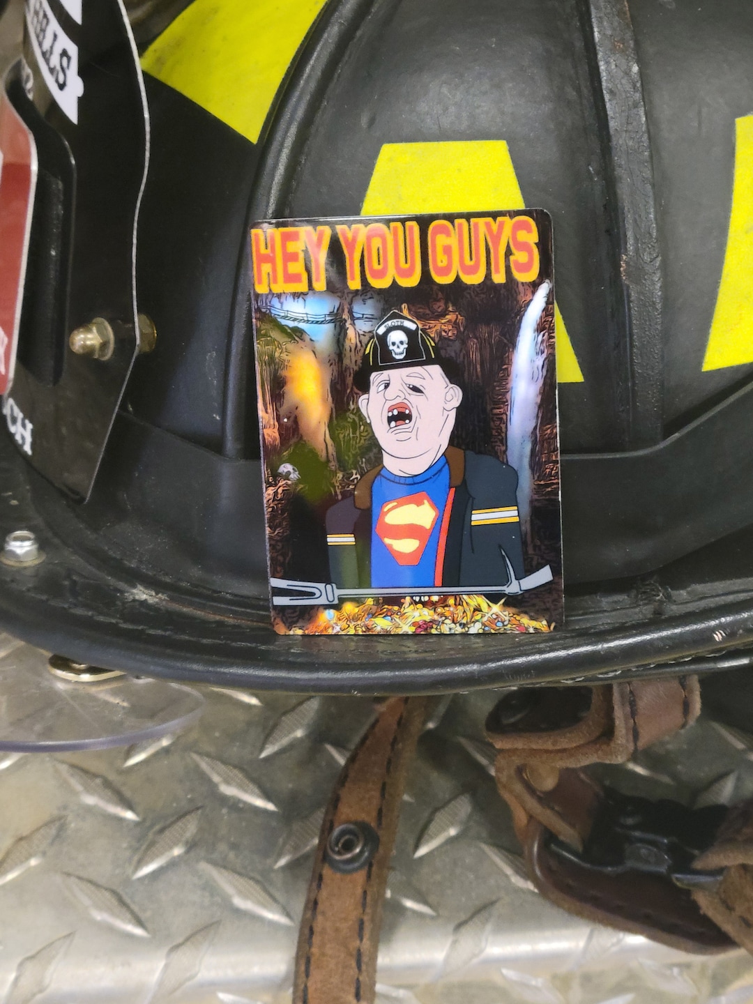 Goonies Sloth Firefighter Helmet Card: Aluminum Playing Card, Magnet ...