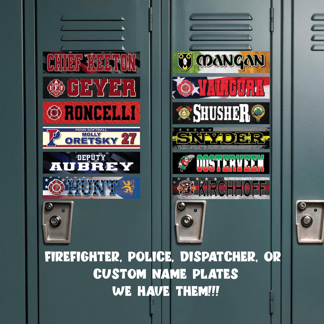 Custom Magnetic Locker Name Plate, Add a Logo for Free. Over 10 ...