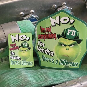 Firefighter Grinch Metal Helmet Shield. Firefighter Christmas Gift. - Etsy