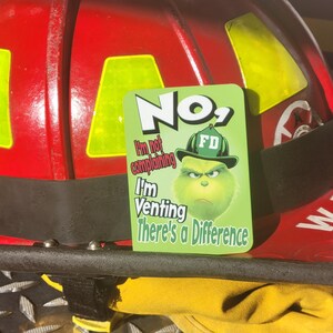 Firefighter Grinch Metal Helmet Shield. Firefighter Christmas Gift. - Etsy