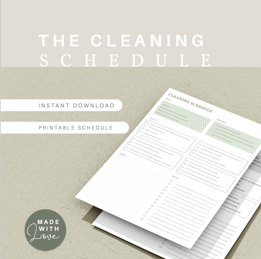 Ultimate Cleaning Schedule for Busy Homeowners I Printable I Say ...