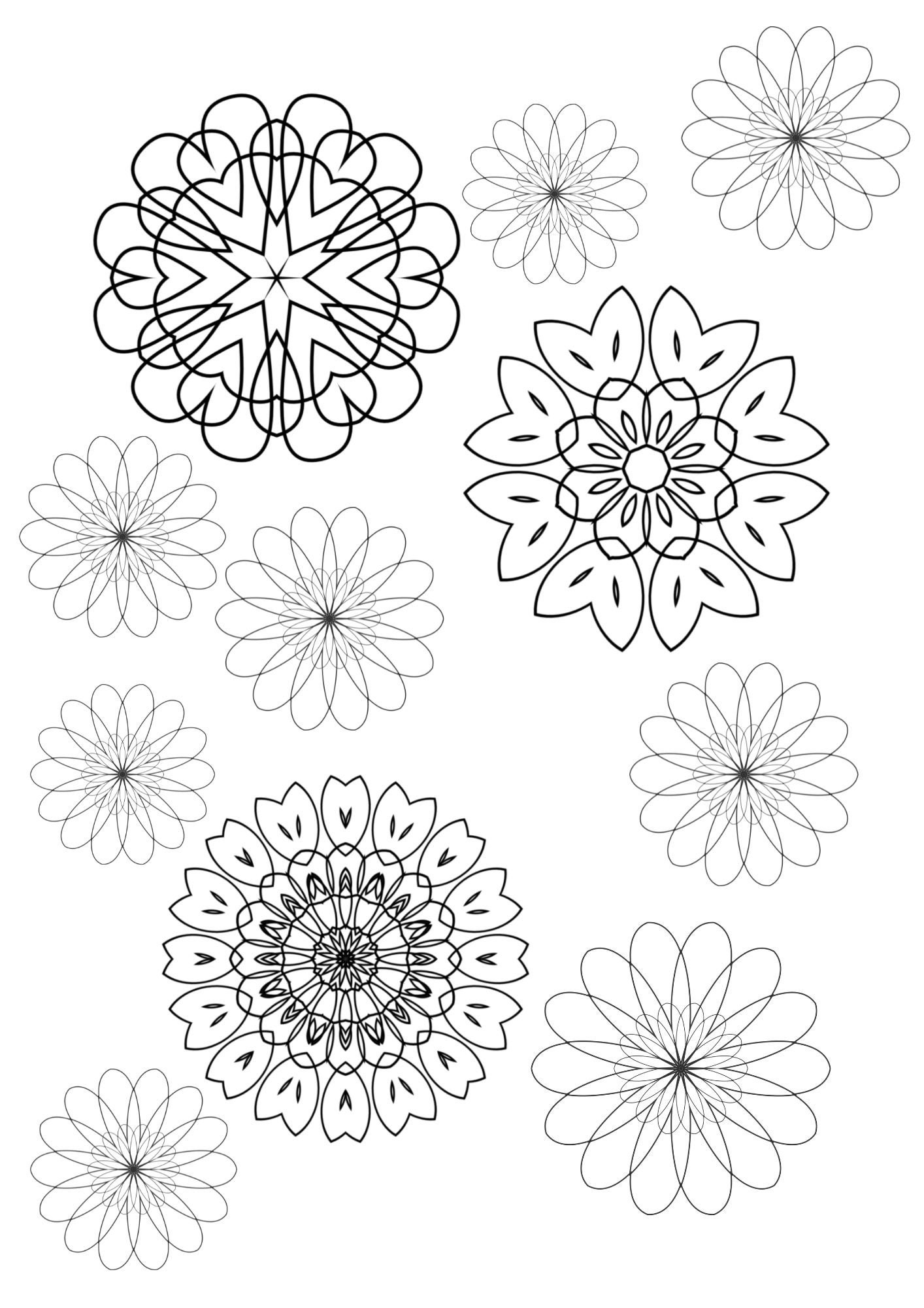 My Mandala Mindful Coloring Pages - Etsy