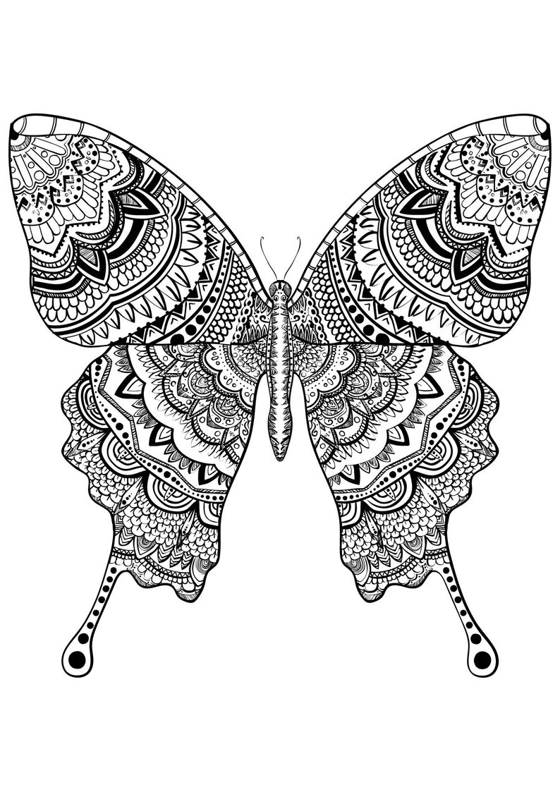 My Mandala Mindful Coloring Pages - Etsy