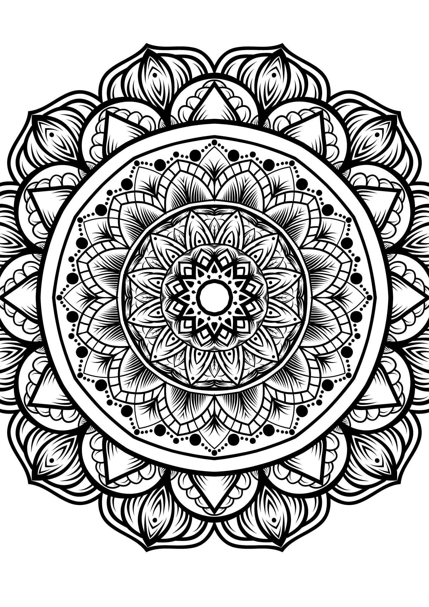 My Mandala Mindful Coloring Pages - Etsy