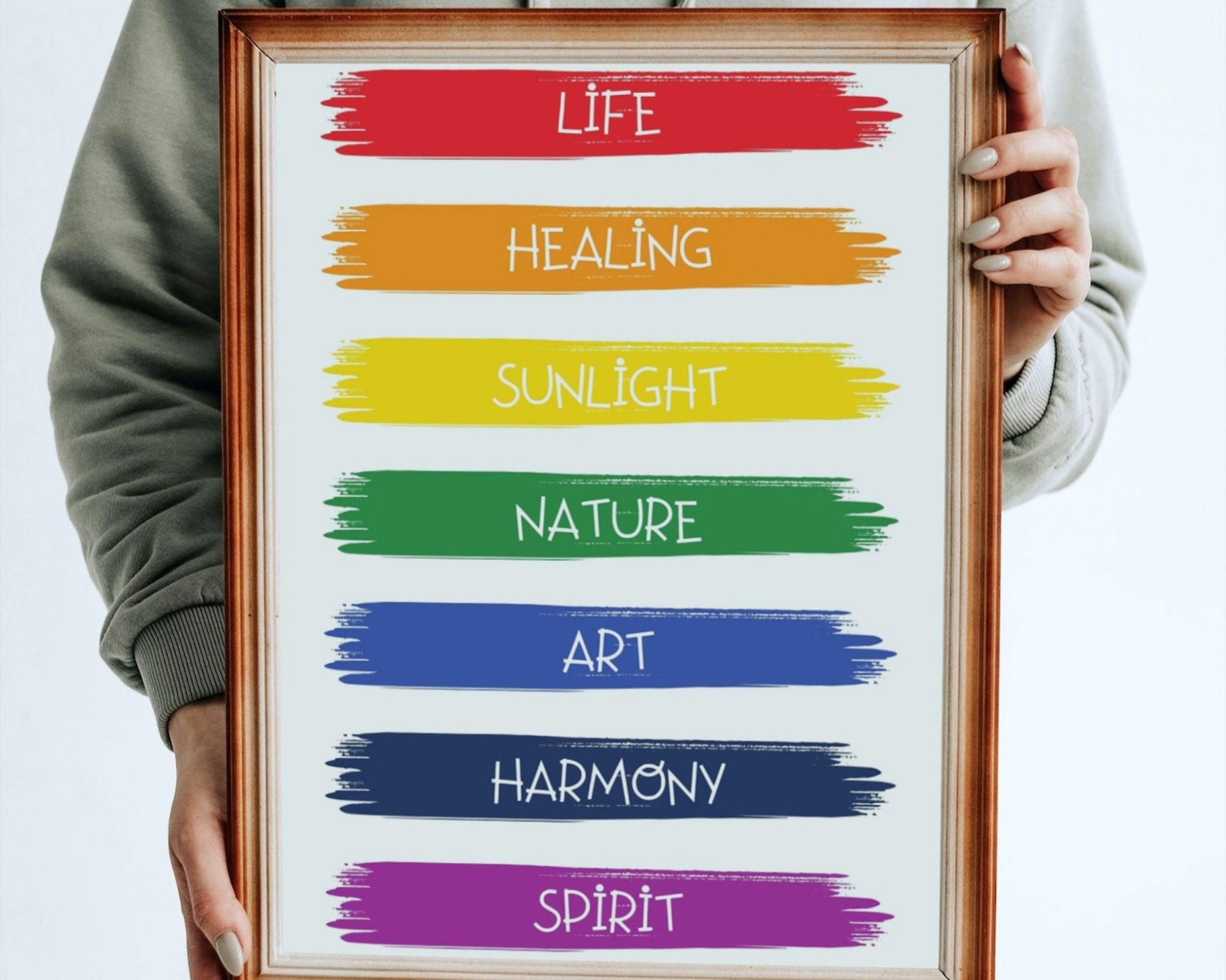 LGBT Wall Art Pride Wall Art Rainbow Wall Art Strong Words - Etsy