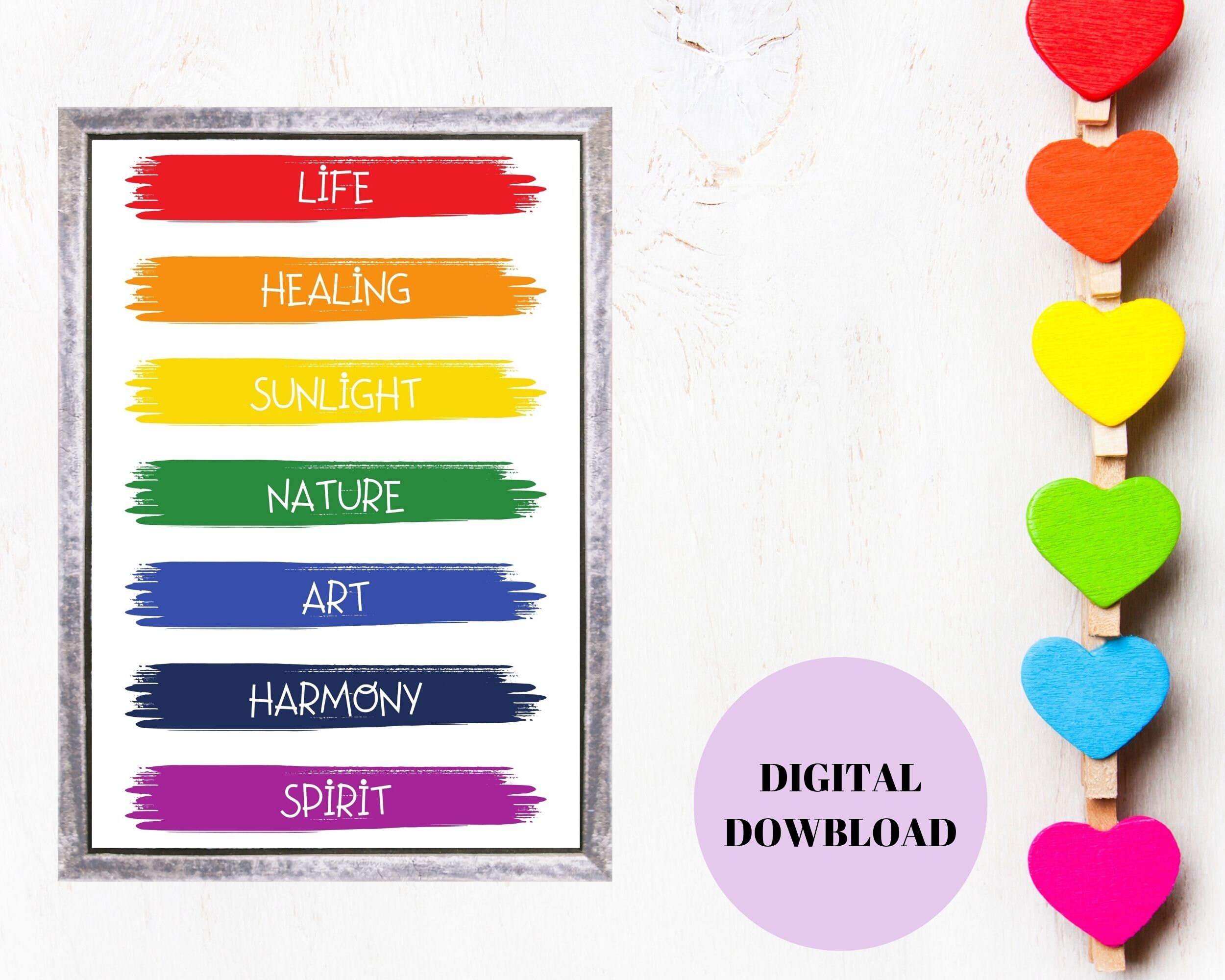 LGBT Wall Art Pride Wall Art Rainbow Wall Art Strong Words - Etsy