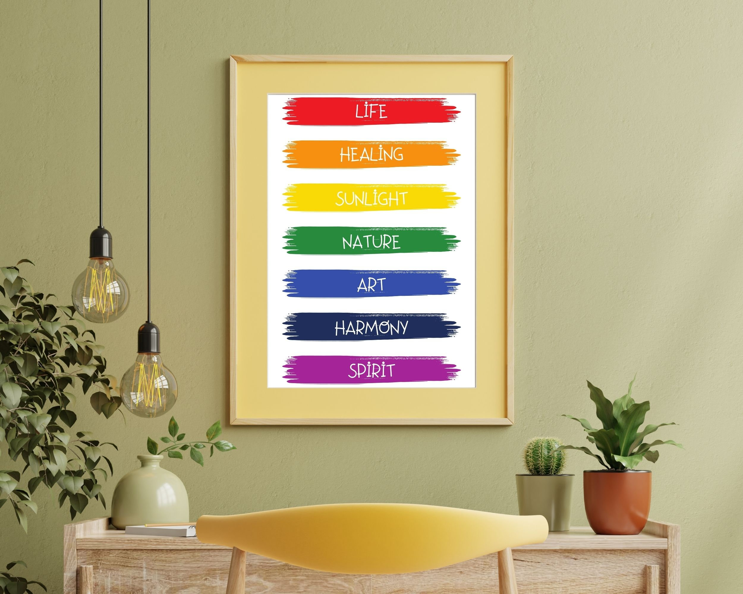 LGBT Wall Art Pride Wall Art Rainbow Wall Art Strong Words - Etsy