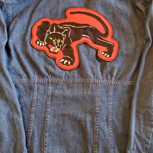 Black Panther Patch VERY LARGE Handcrank Chainstitch Embroidered - Etsy