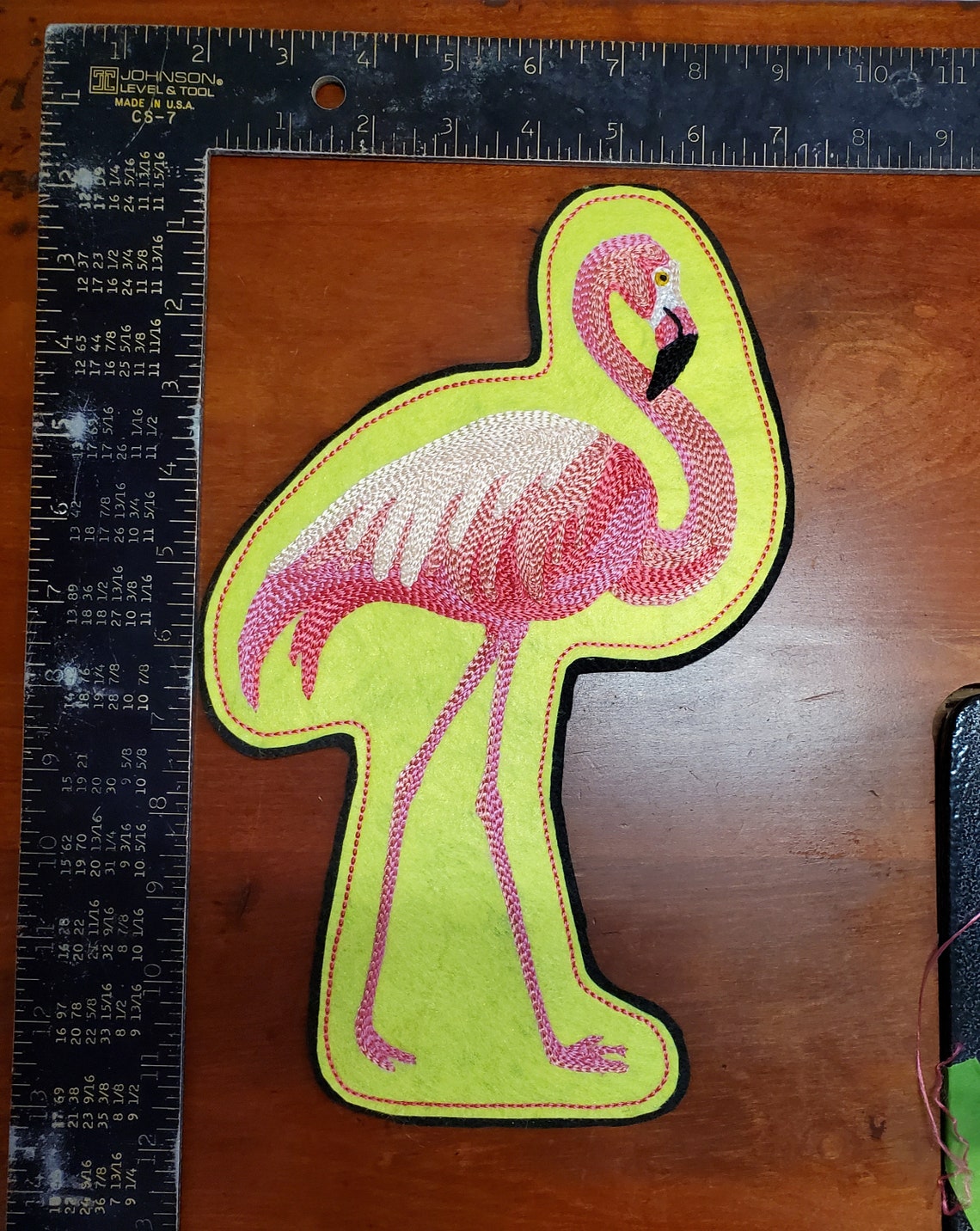 Flamingo Large Handcrank Chainstitch Embroidered Patch - Etsy