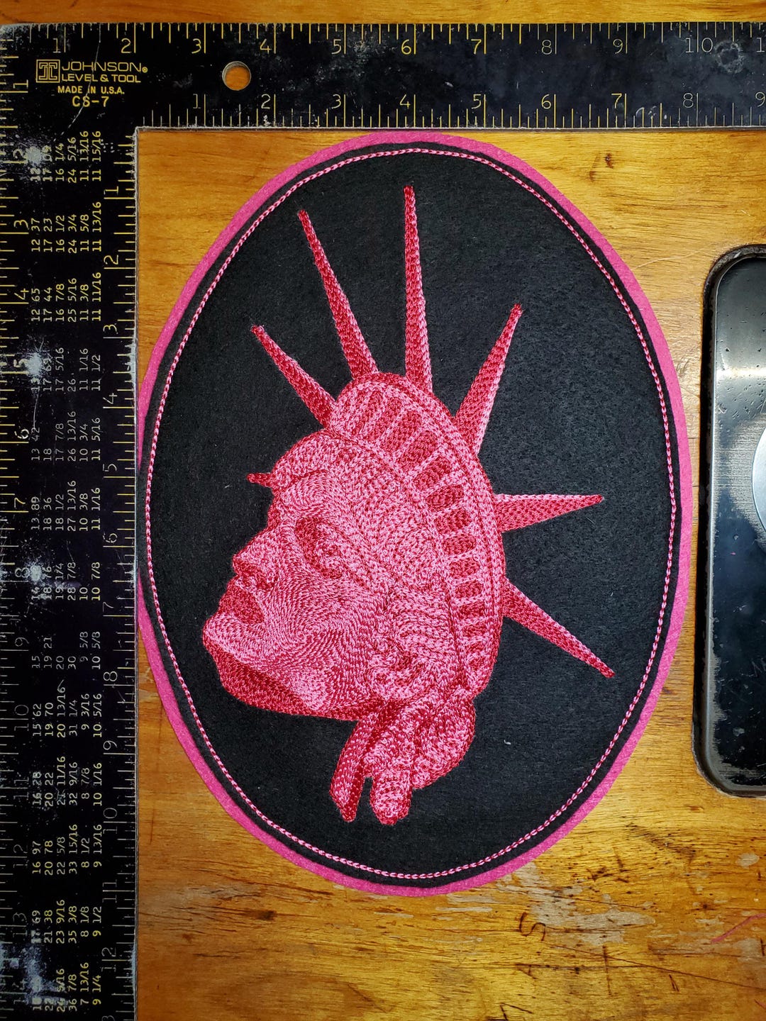 Large Angry Statue of Liberty Head Chainstitch Embroidered Patch - Etsy