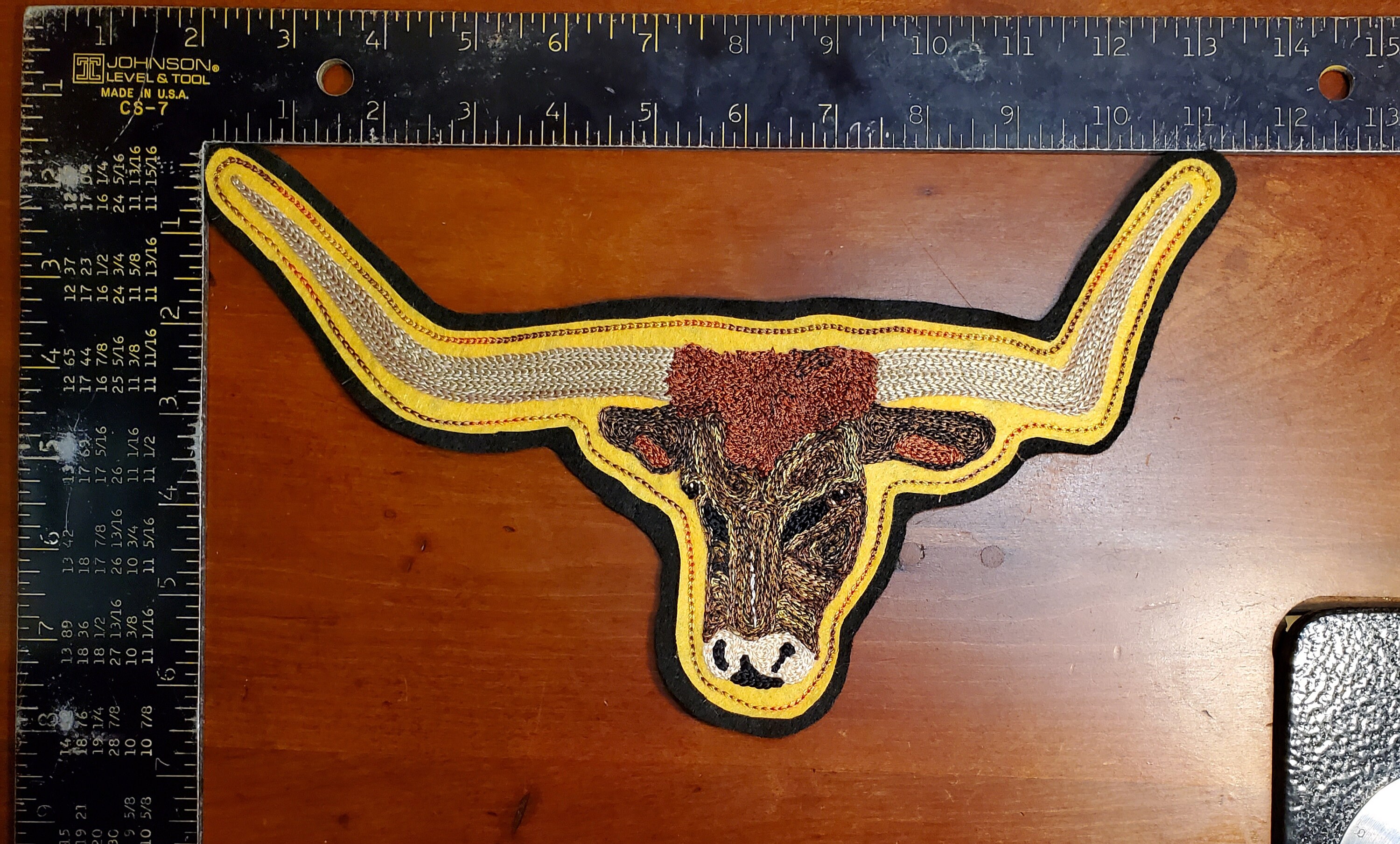 Brindle Longhorn Cow LARGE Handcrank Chainstitch Embroidered Patch - Etsy