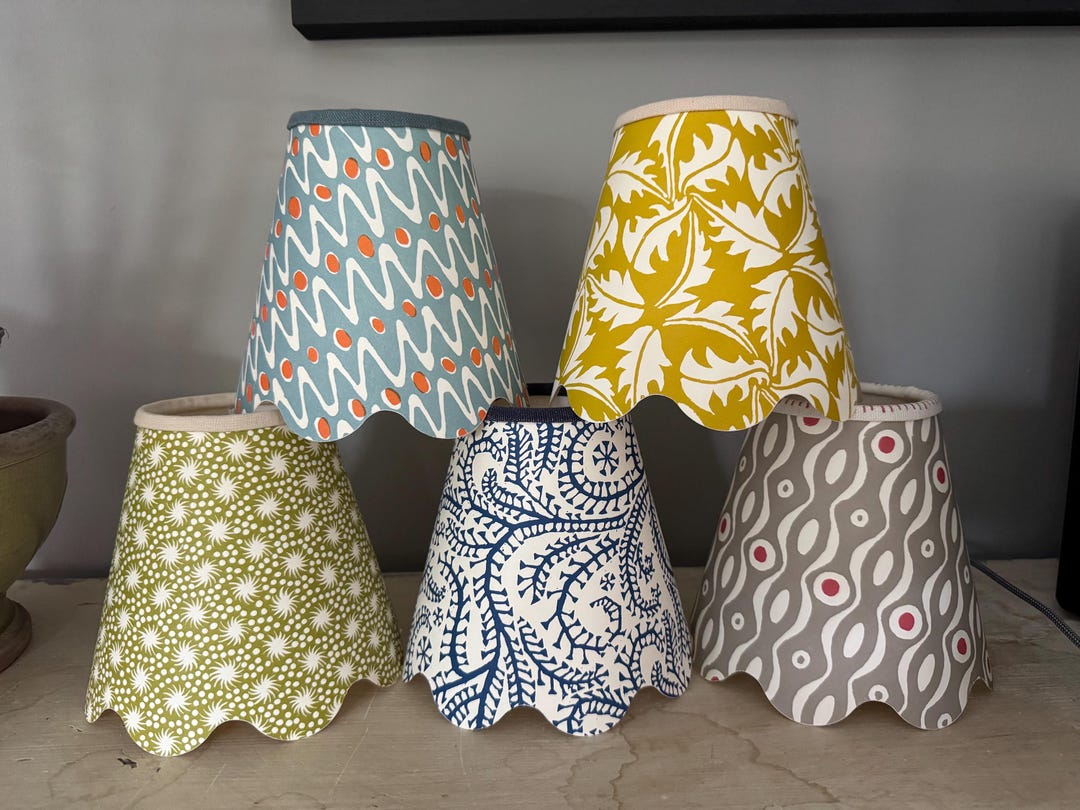 Scallop Candle Clip Lampshade - Etsy UK