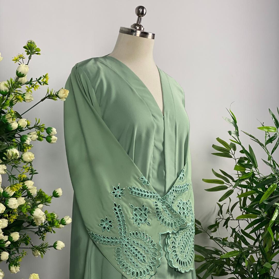 Zahra Nida Abaya Modest Grace in Sage Green - Etsy