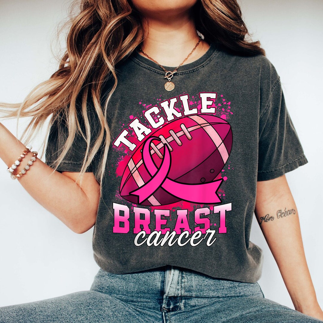 Comfort Colors Tackle Breast Cancer Awareness Pink Ribbon - Etsy