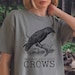 Crow Shirt Goblincore Aesthetic Forest T Shirt With Crow, Corvid Shirt ...