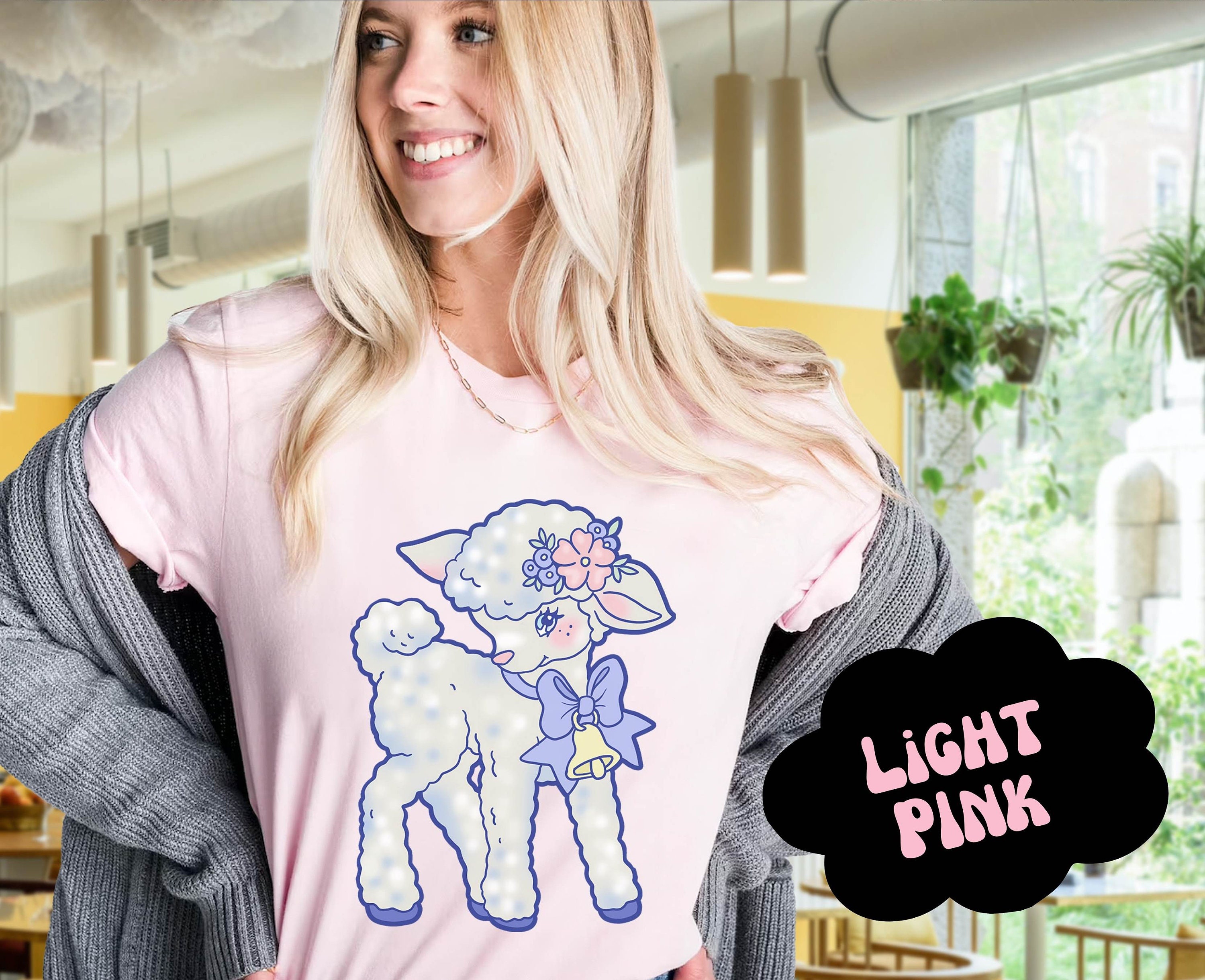 Kawaii Lamb Shirt, Baby Animal Sheep Shirt Cut Farm Shirt 4H Lamb Tee ...