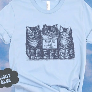 Vintage Cat Shirt, Cat Distribution System Tshirt Victorian Cat Tee ...