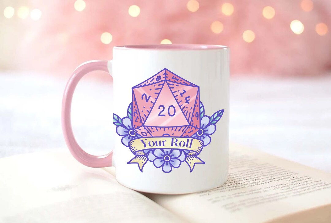Cozy D20 Coffee Mug Kawaii Pastel Dnd Gift for Cozy Gamer Girl, Gift ...