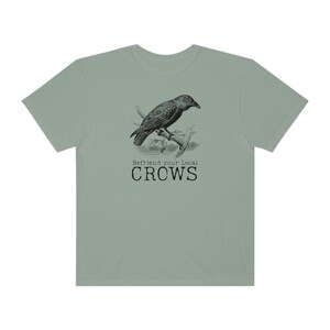 Crow Shirt Goblincore Aesthetic Forest T Shirt With Crow, Corvid Shirt ...
