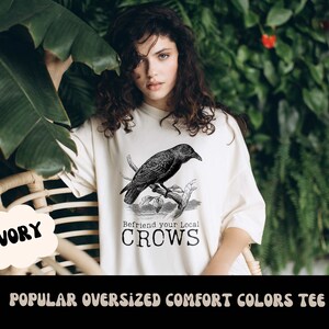 Crow Shirt Goblincore Aesthetic Forest T Shirt With Crow, Corvid Shirt ...