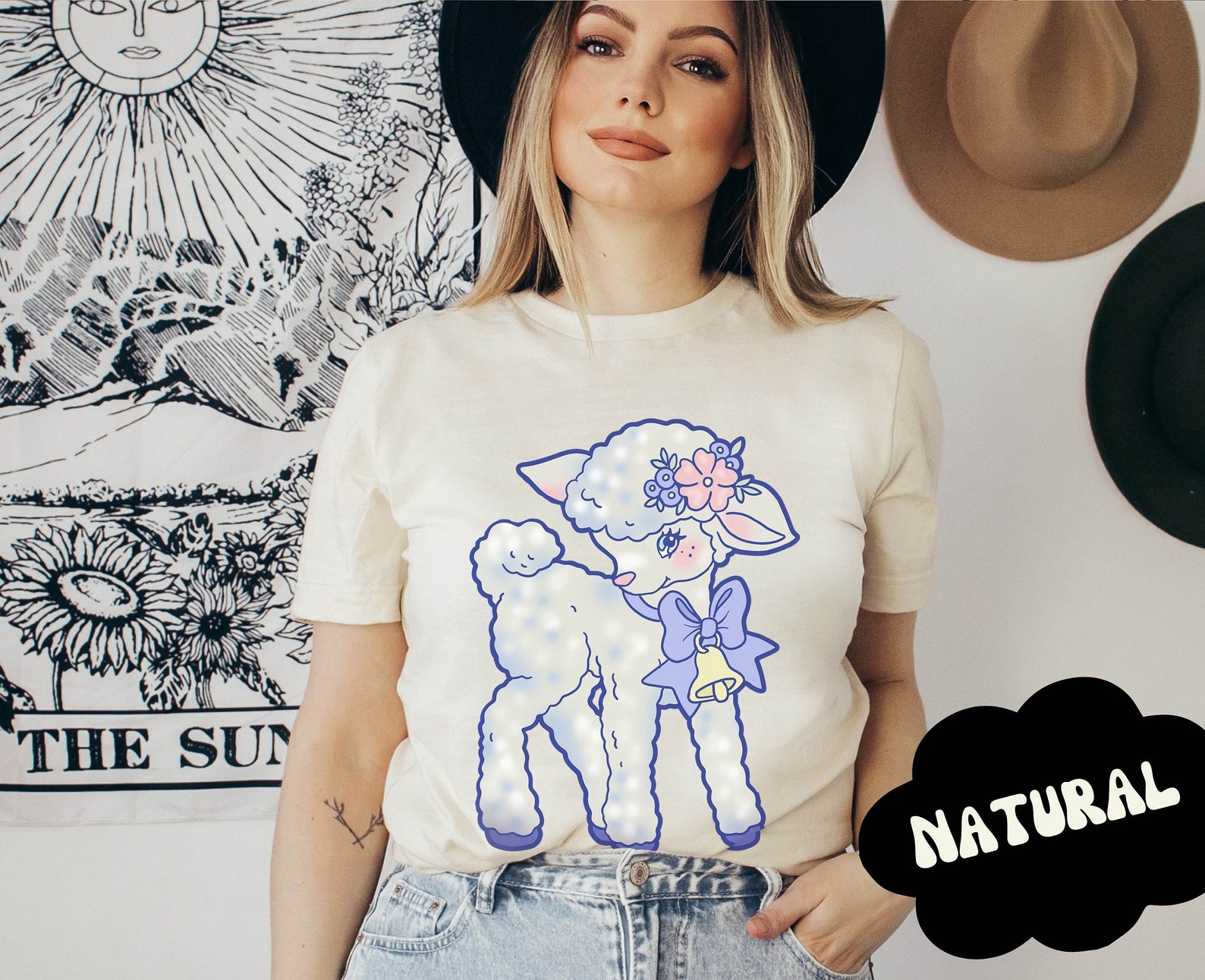 Kawaii Lamb Shirt, Baby Animal Sheep Shirt Cut Farm Shirt 4H Lamb Tee ...