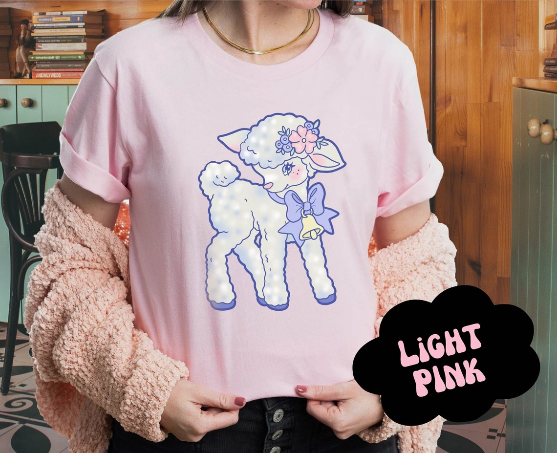 Kawaii Lamb Shirt, Baby Animal Sheep Shirt Cut Farm Shirt 4H Lamb Tee ...