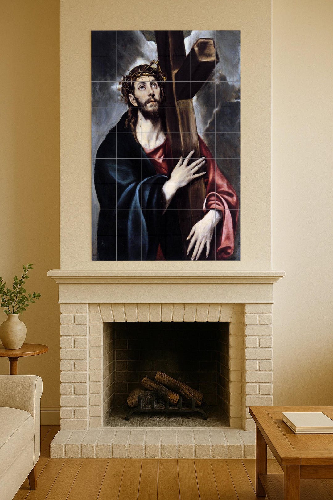 Christ Carrying the Cross – El Greco Masterpiece Ceramic Mural With ...