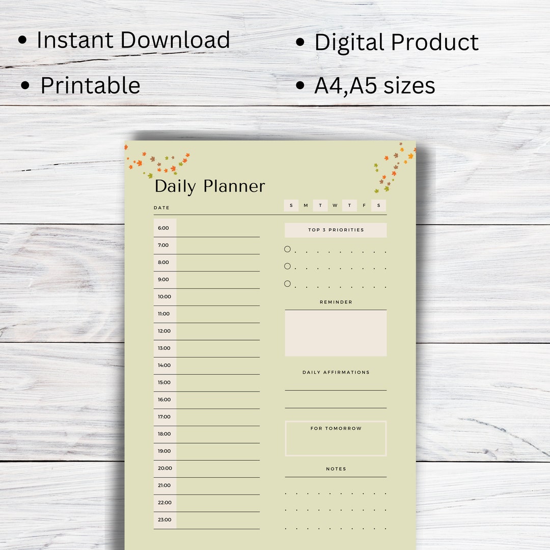 2024 Daily Planner,planner,planner A4 A5 Sizes,planner Undated ...
