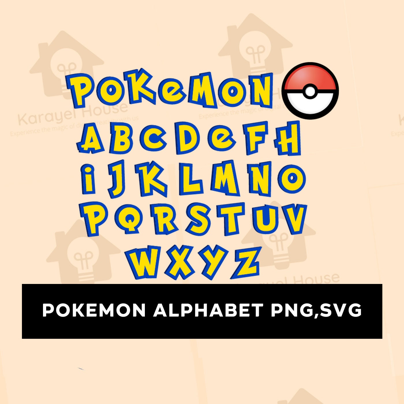 Pokemon Font Svg Pokemon Alfabet Letter SVG Pokemon Nummers - Etsy ...