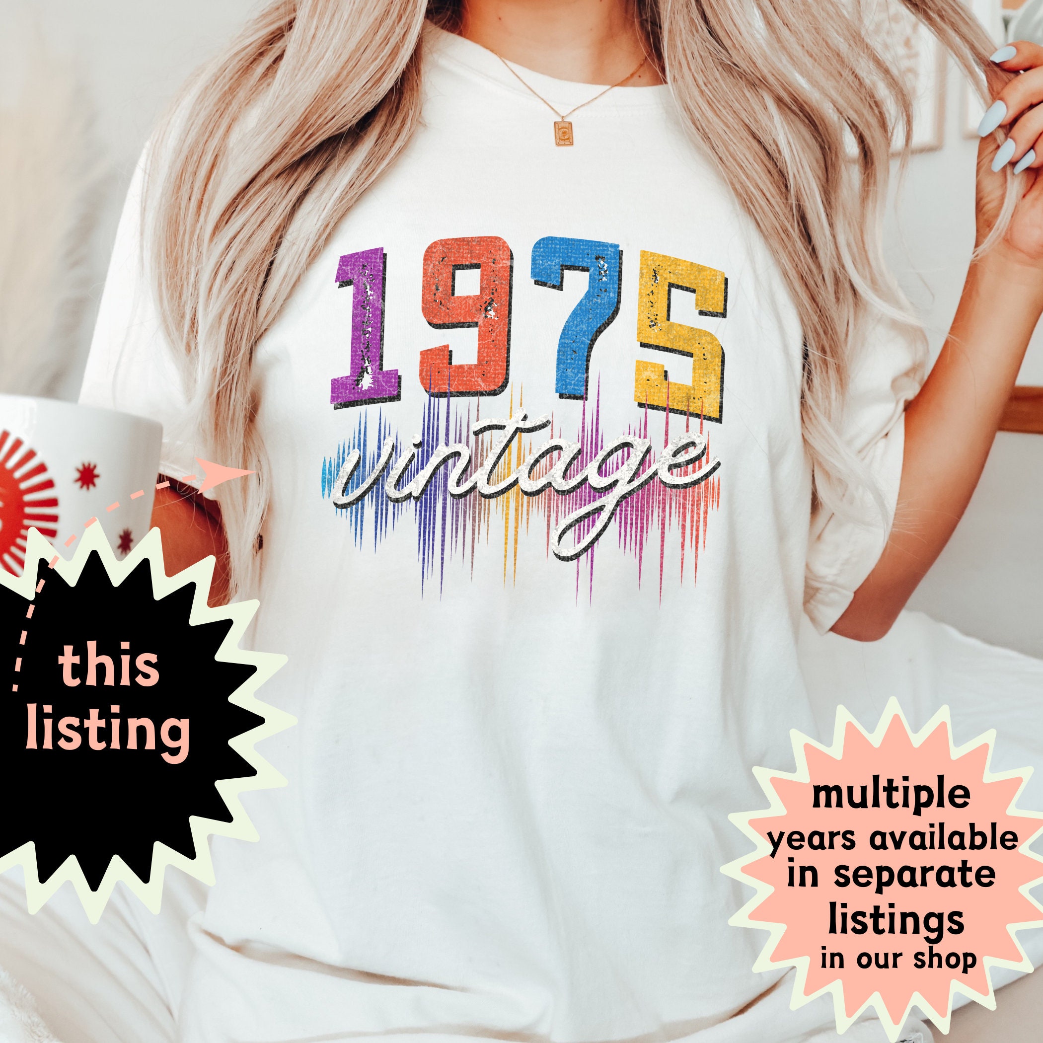 Vintage 1975, 1975 Birthday, Graduation, Anniversary Gift, Reunion ...