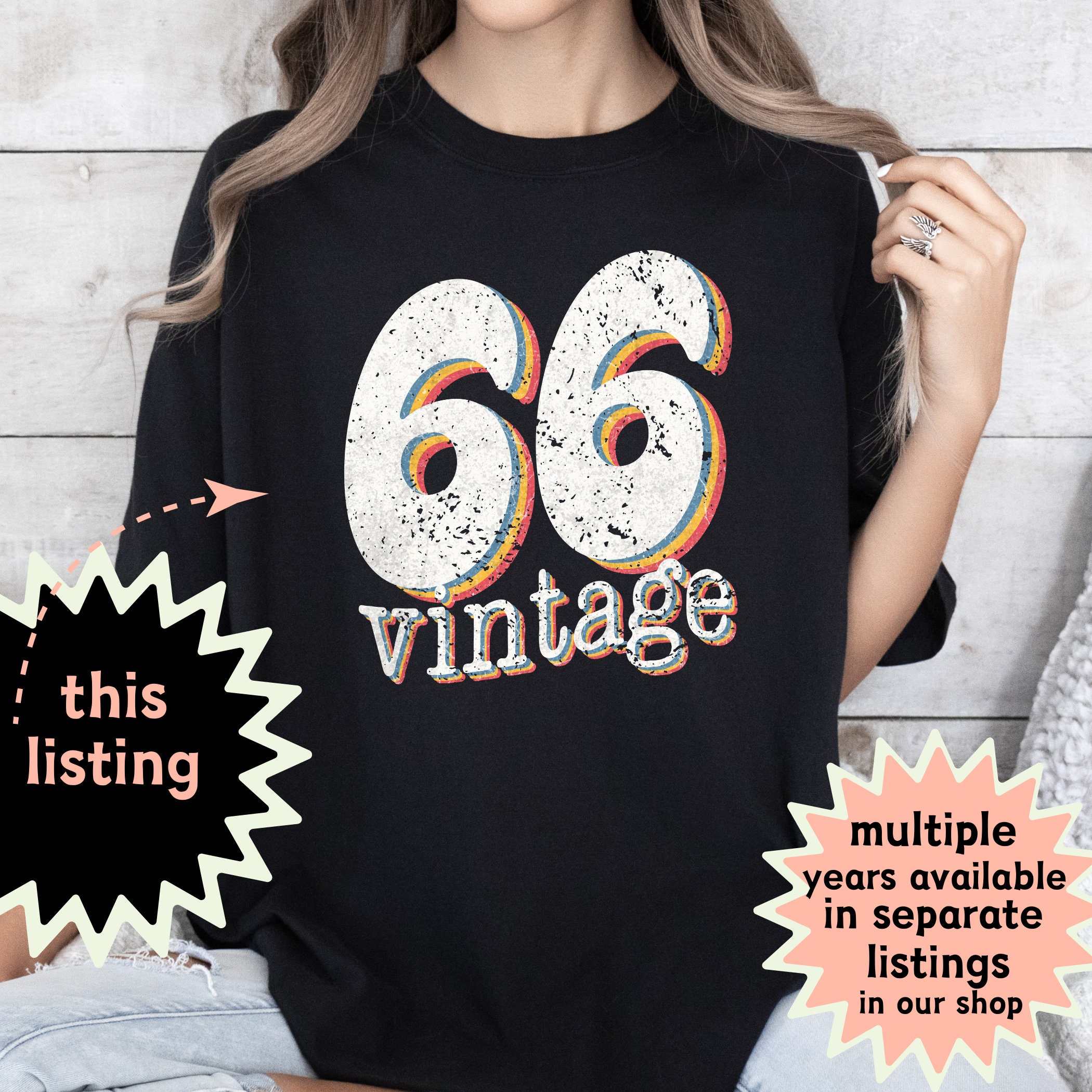 Vintage 66, 66th Birthday, 1966 Grad, Anniversary, Reunion, Born 1966 ...