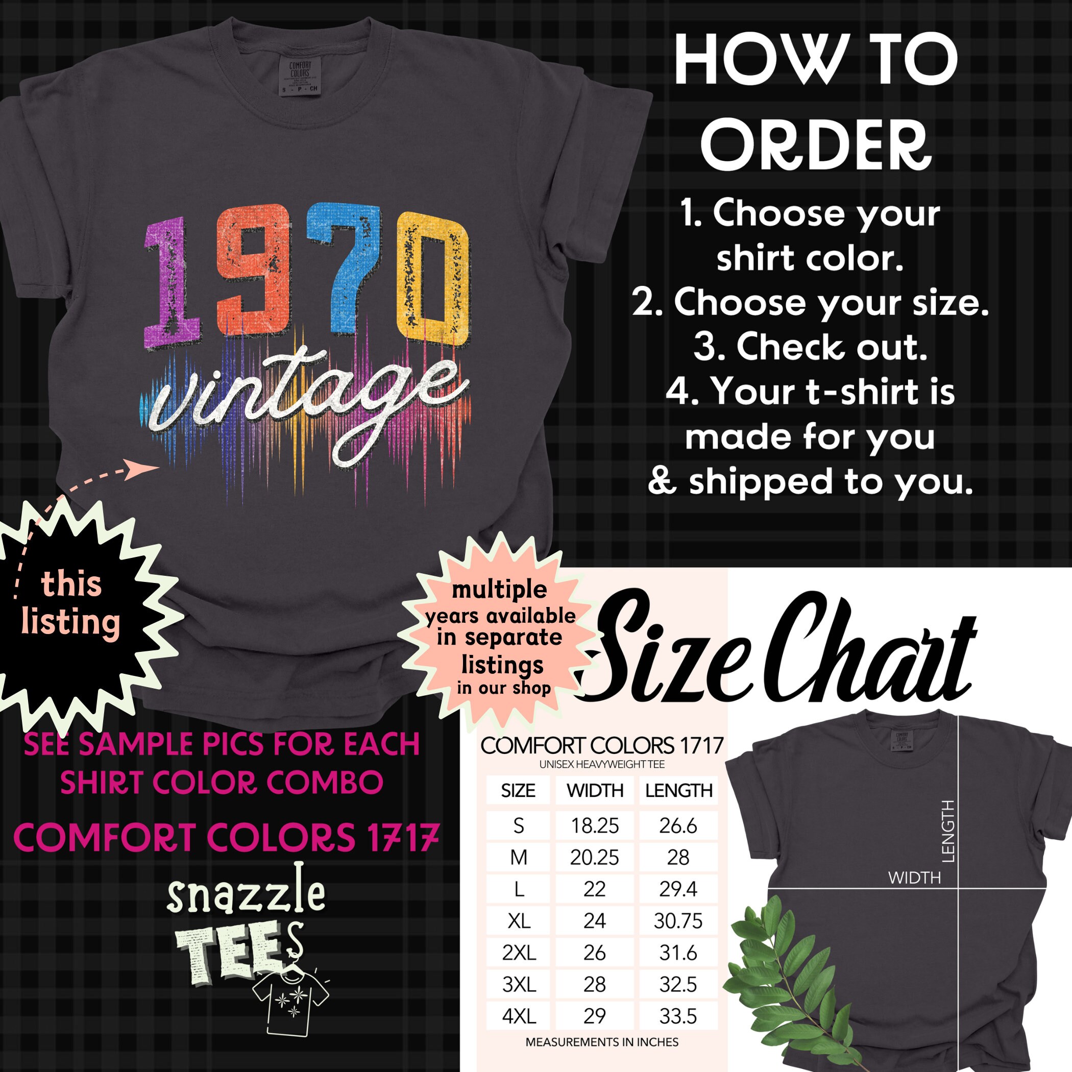 Vintage 1970, 1970 Birthday, Graduation, Anniversary Gift, Reunion ...