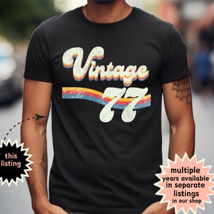 Vintage 77, 1977 Birthday, 1977 Grad, 1977 Anniversary, Birthday Gift ...