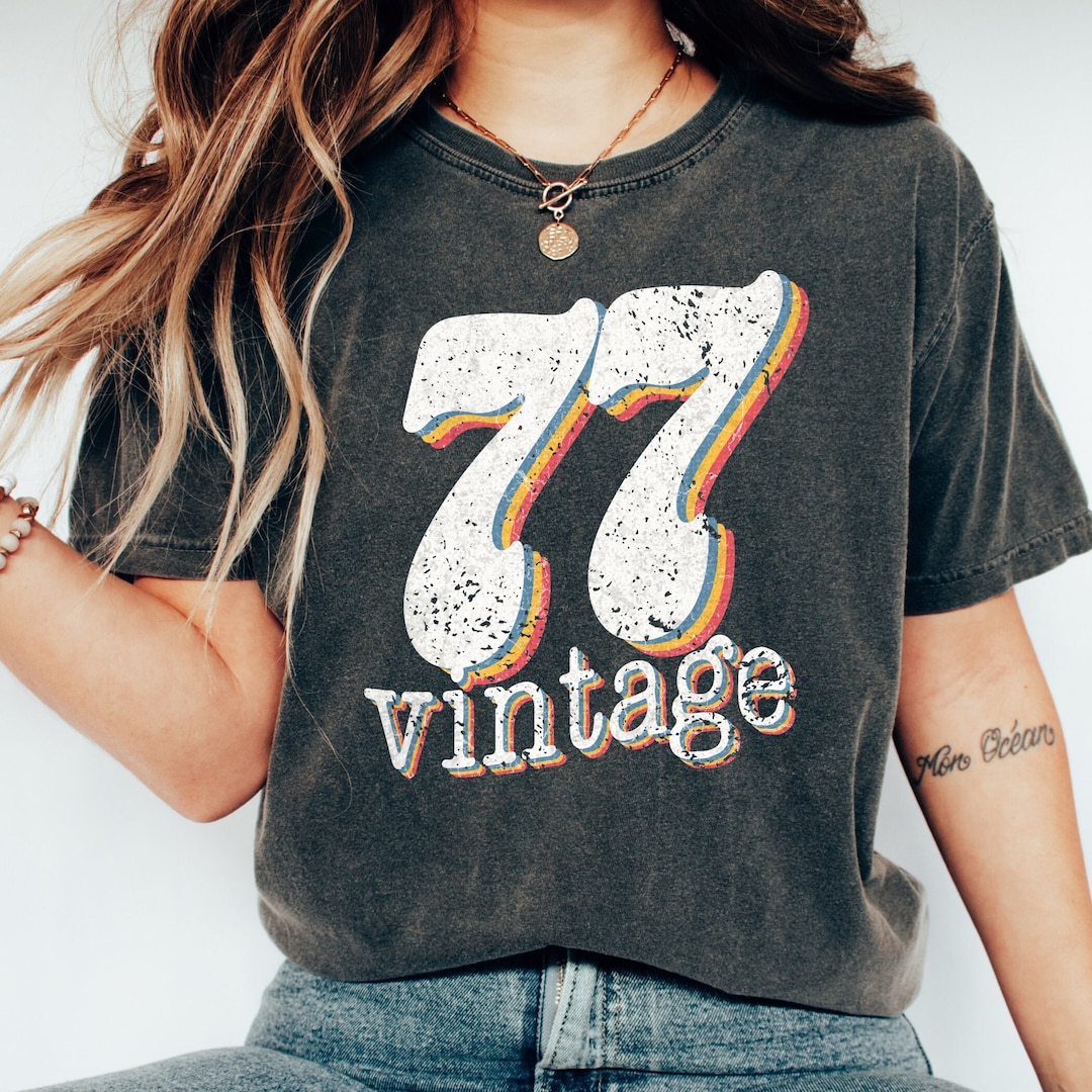 Vintage 77, 77th Birthday, 1977 Grad, Anniversary, Reunion, Born 1977 ...
